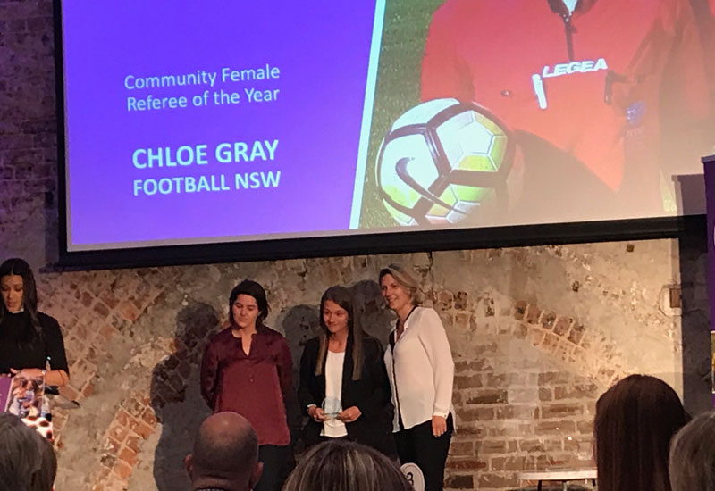 Chloe Gray Recognised at Female Football Awards - Football NSW
